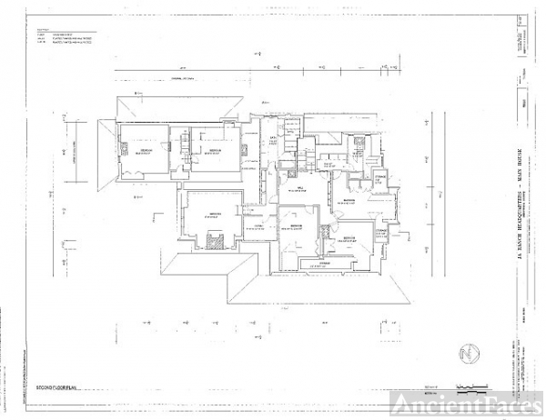 Second Floor Plan - J A Ranch Headquarters, Main House,...
