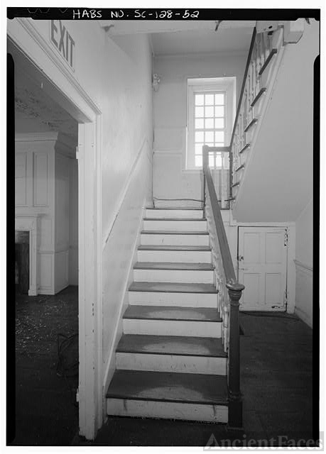 52. INTERIOR VIEW OF WEST TENEMENT STAIR, FIRST FLOOR,...