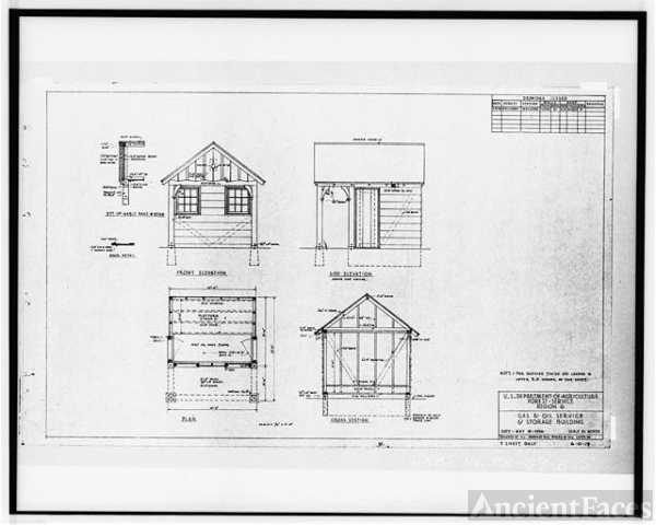 5. ARCHITECTURAL ELEVATIONS AND FLOOR PLAN OF GAS HOUSE,...