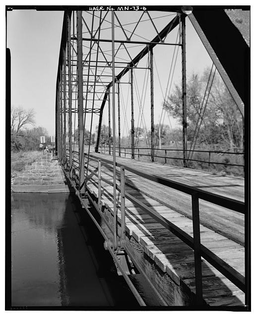 6. West side, details of lower chord, railing, and...