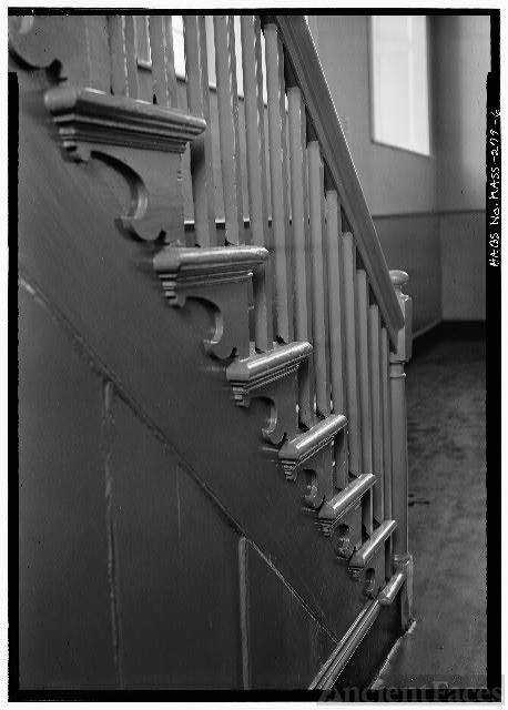6. VESTIBULE, SECOND FLOOR, DETAIL OF CARVED STAIR ENDS