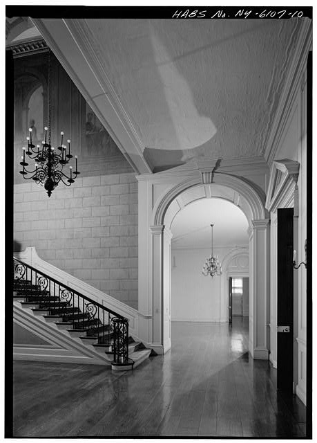 10. FIRST FLOOR, STAIR HALL - Caumsett Manor, Lloyd Neck,...
