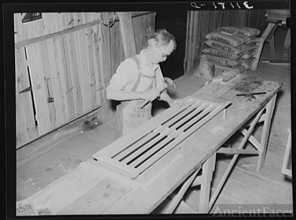 Millwork. Finishing louver for gable end of house....