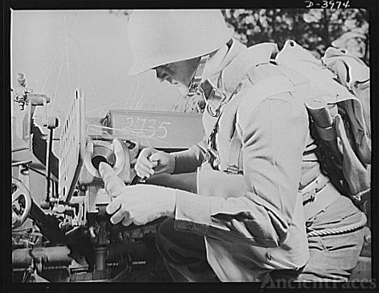Fort Benning. Anti-tank gun crews. The infantryman,...