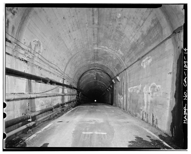 14. AXIAL VIEW DOWN LENGTH OF TUNNEL NEAR THE MIDDLE OF...