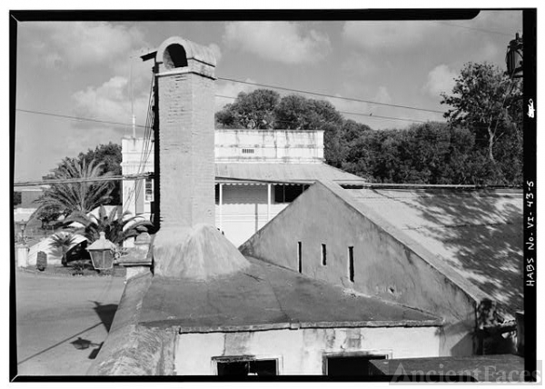 5. VIEW FROM TOP OF CISTERN, SHOWING ROOF AND CHIMNEY OF...