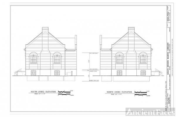 South & North Elevation - Grace Keiser Maring Library,...
