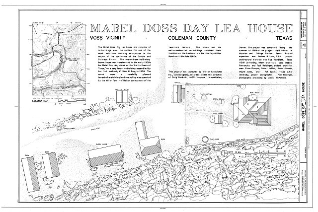 HABS TEX,42-VOS.V,8- (sheet 1 of 2) - Mabel Doss Day Lea...