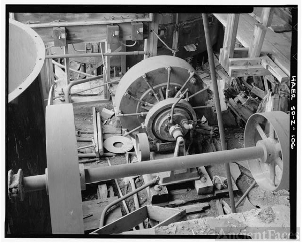 106. INTERIOR OF PILOT MILL, PARTIAL VIEW OF THIRD LEVEL...