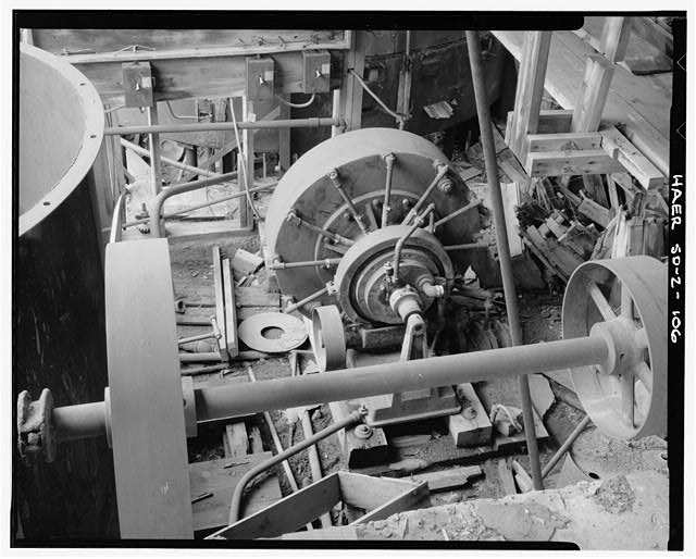 106. INTERIOR OF PILOT MILL, PARTIAL VIEW OF THIRD LEVEL...