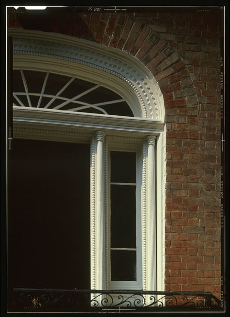 DETAIL, WOODEN DESIGN OF FRONT DOORWAY - Judge Jeremiah...
