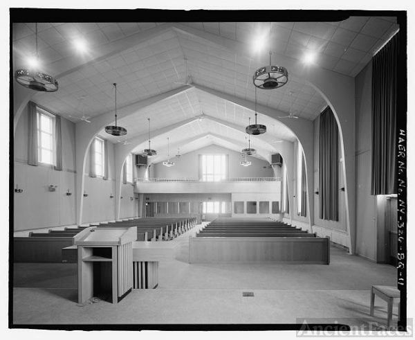 INTERIOR OF CHURCH NAVE FROM SANCTUARY. VIEW TO...