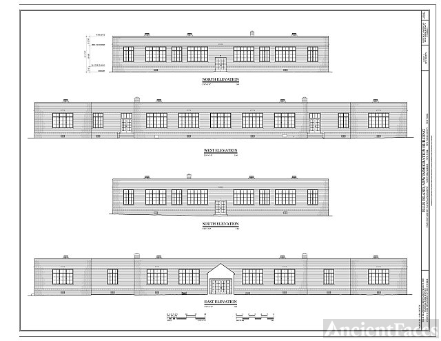 Elevations - Ellis Island, New Immigration Building, New...