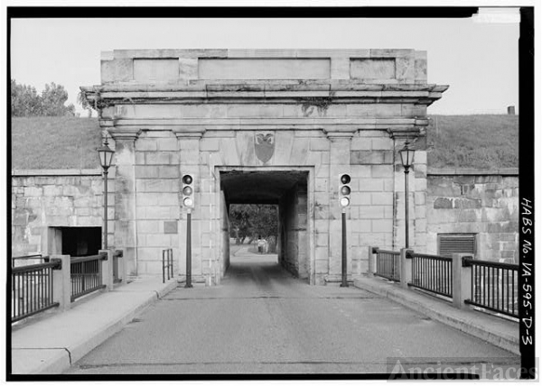 3. VIEW OF WEST MAIN ENTRANCE, SALLY PORT, FROM WEST WITH...