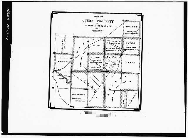 6. Photocopied July 1978. (QMC) 'MAP OF QUINCY PROPERTY...
