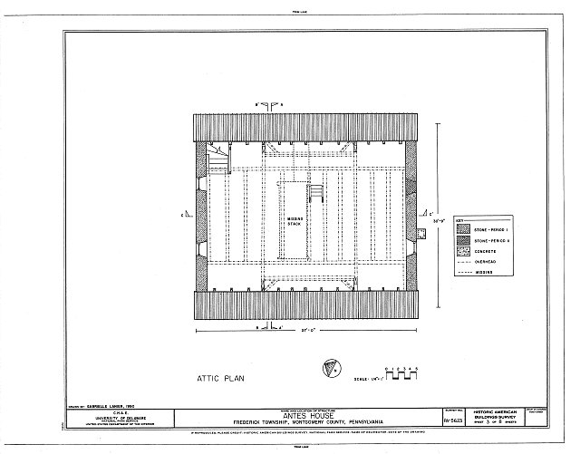 HABS PA,46-UFRED.V,1- (sheet 3 of 8) - Antes House,...