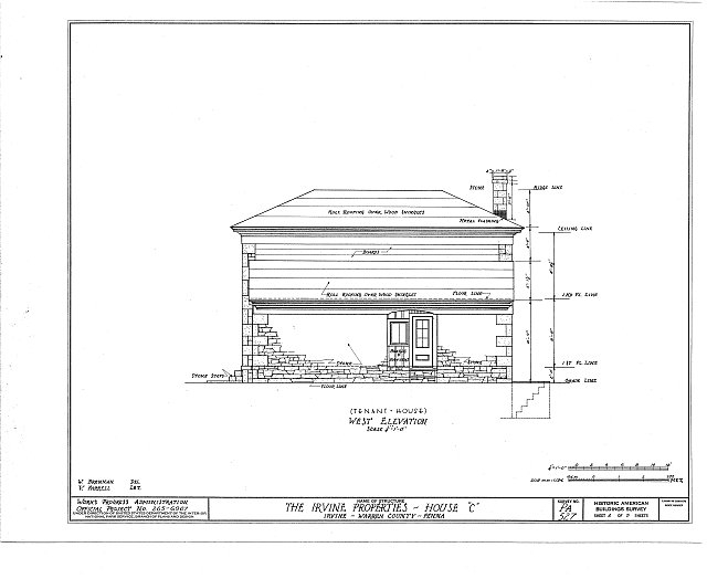 HABS PA,62-IRV,2C- (sheet 2 of 9) - Irvine Estate, Tenant...