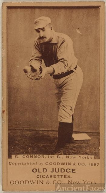[Roger Connor, New York Giants, baseball card portrait]