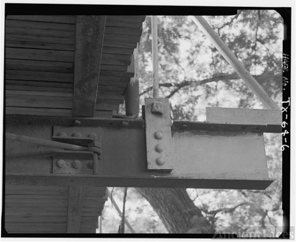DETAIL OF TRANSVERSE BEAM AND HANGER FROM BELOW. - Clear...