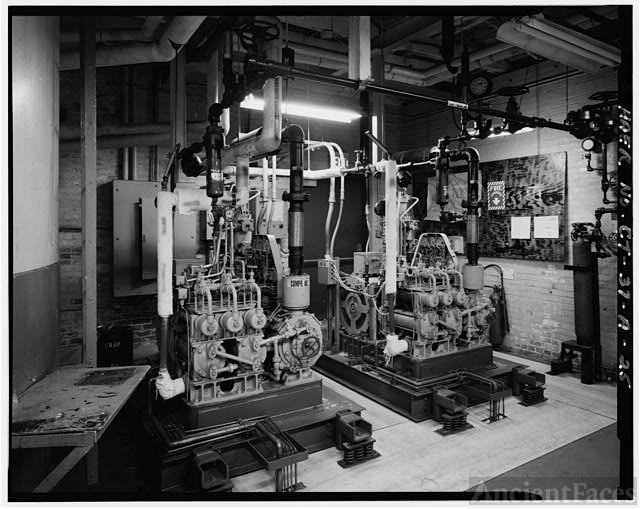 25. VIEW OF PUMP ROOM, LOOKING EAST, SHOWING AIR...
