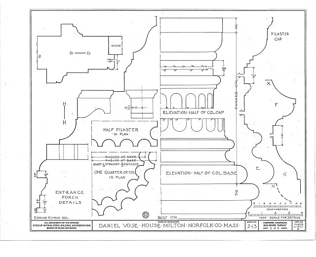 HABS MASS,11-MILT,2- (sheet 3 of 6) - Daniel Vose House,...