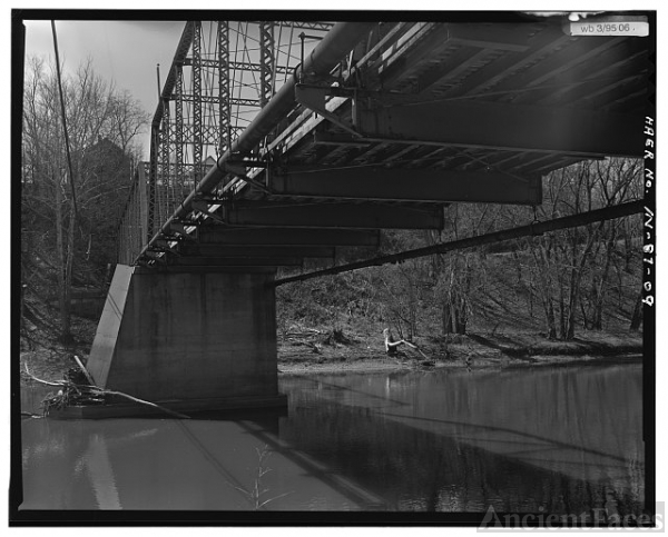 9. PHOTOGRAPH OF THE UNDERSIDE OF THE BRIDGE, TAKEN FROM...