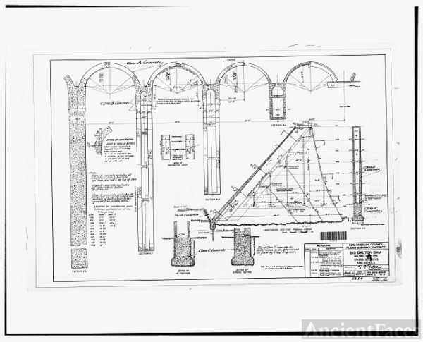 19. CROSS SECTIONS AND DETAILS OF BIG DALTON DAM,...