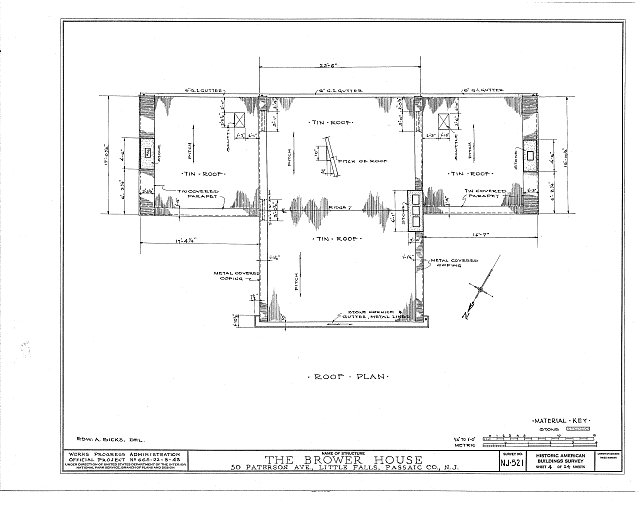 HABS NJ,16-LITFA,2- (sheet 4 of 24) - Brower House, 50...