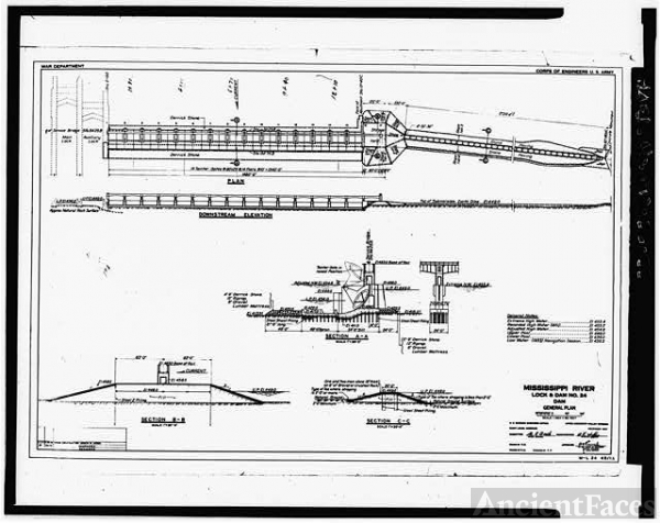 33. DAM -- GENERAL PLAN M-L 24 40/1. December 1937