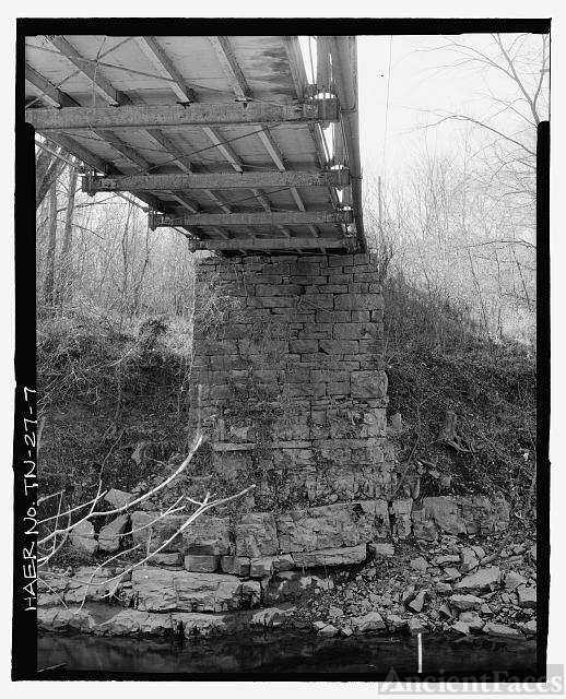 7. Underside of bridge, west pier - Sulphur Fork Creek...