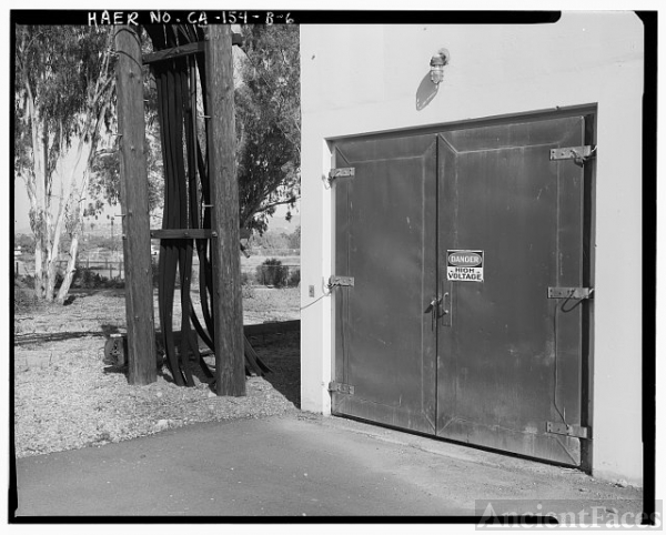 6. DOUBLE METAL DOORS ON WEST SIDE WITH CABLES ENTERING...