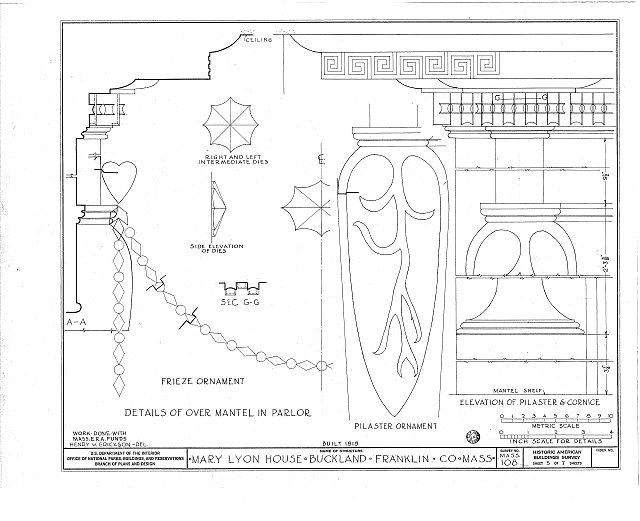 HABS MASS,6-BUCLA,1- (sheet 5 of 7) - Mary Lyon House,...