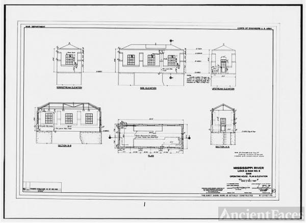 84. DAM - OPERATING HOUSE - PLAN & ELEVATION...