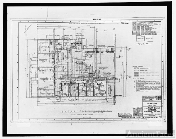 143. ARA-III Control building (ARA-607) Floor plan. Shows...
