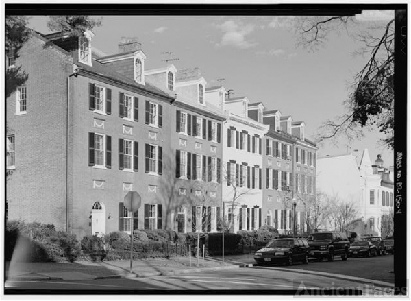 General view of cox's row from the southwest corner (N