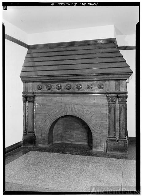 6. FIREPLACE, HALL ADJACENT TO WAITING ROOM, SECOND FLOOR...