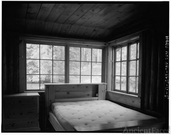 5. Interior view of eastern duplex cabin #2, facing north...