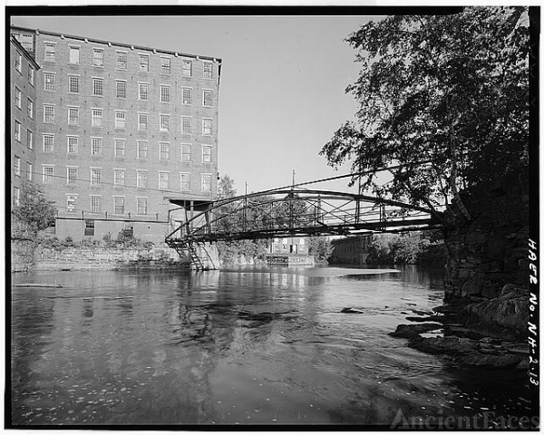 13. Mosley wrought-iron bowstring arch-truss bridge,...