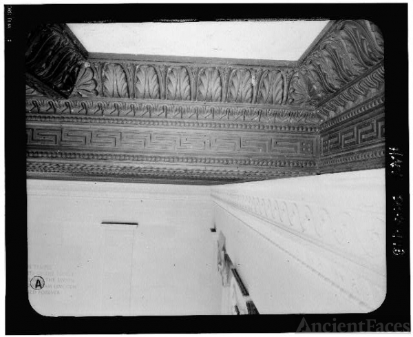 178. Ceiling detail (side view of north-south girder at...