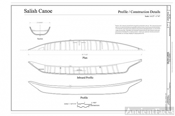 Salish Canoe, Profile/Construction Details - Salish...
