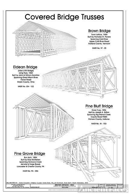 Covered Bridge Trusses - Brown Bridge, Spanning Cold...