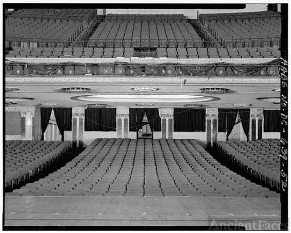 52. First floor, auditorium, looking north, back of...