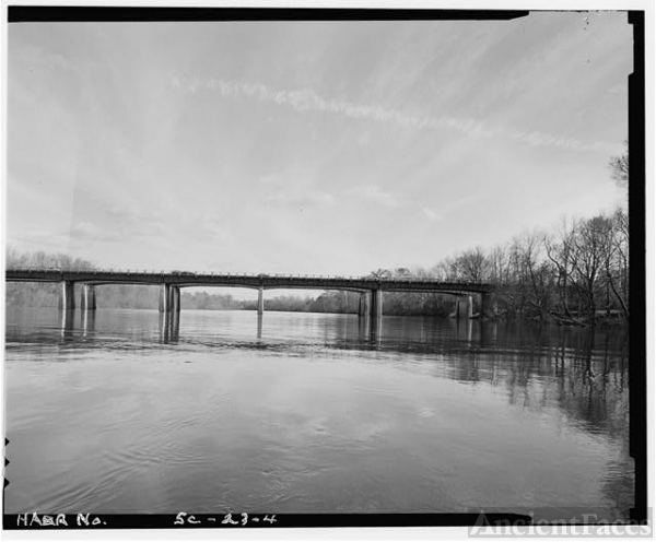 4. VIEW OF BRIDGE FACING SOUTHEAST FROM THE WATEREE...