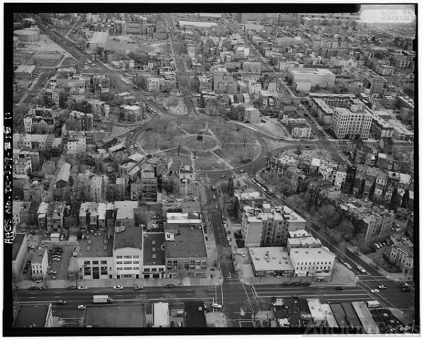 AERIAL VIEW OF LOGAN CIRCLE, LOOKING EAST - Logan Circle,...