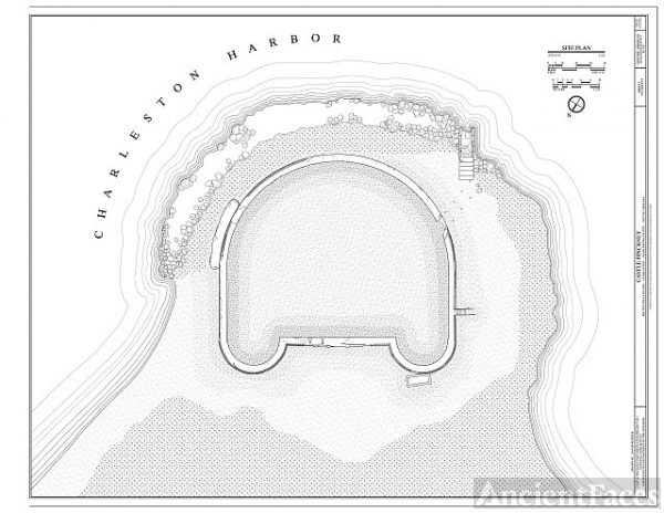 Site Plan - Castle Pinckney, Charleston Harbor,...