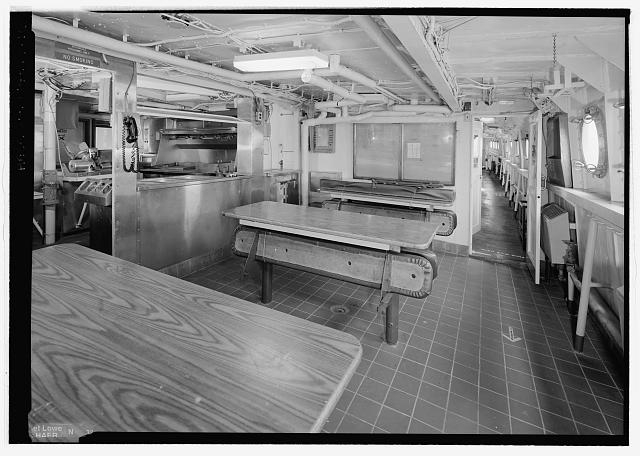 16. Enlisted men's mess galley. - U.S. Coast Guard Cutter...