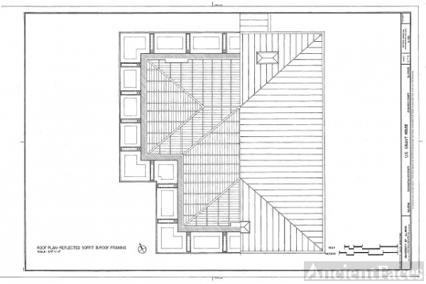 Roof Plan - Reflected Soffit & Roof Framing - U.S. Grant...