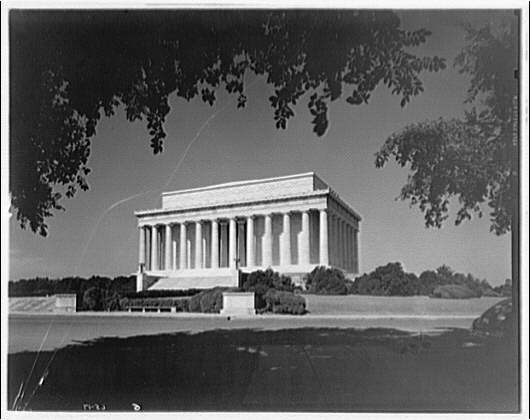 Lincoln Memorial. Front and right of Lincoln Memorial...