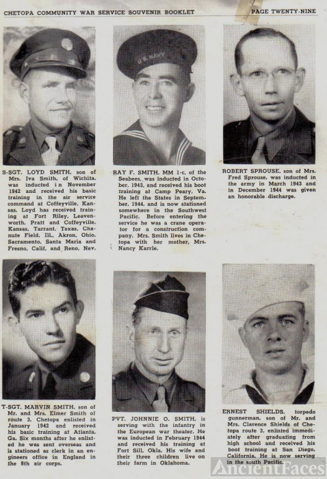 ted stafford's Army Book, S surnames 1945