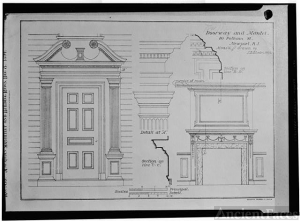1. Historic American Buildings Survey, drawing by J.B....